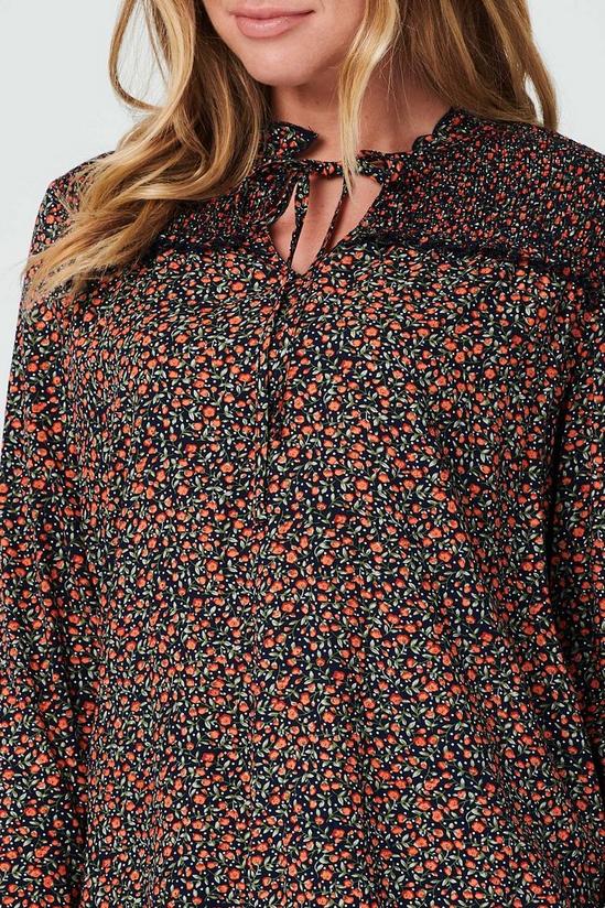 Tops Ditsy Floral Cut Out Blouse Izabel London